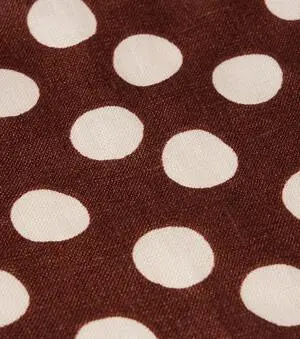 Faithfull The Brand Simona Polka-dot Linen Headscarf