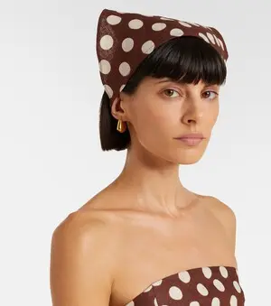 Faithfull The Brand Simona Polka-dot Linen Headscarf