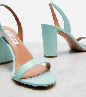 AQUAZZURA Leather Slingback Sandals