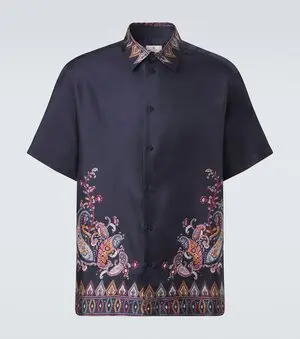 Etro Paisley Silk Shirt - Blue