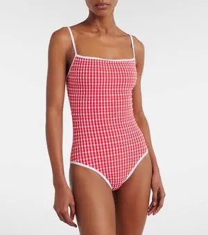 Jade Swim Layla Gingham Swimsuit - Red