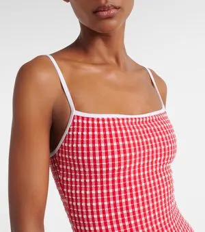 Jade Swim Layla Gingham Swimsuit - Red