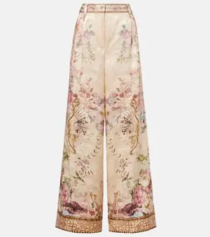 Camilla Printed Wide-leg Trousers - Multicoloured