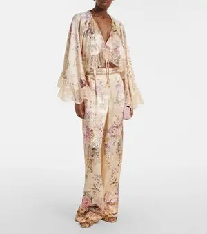 Camilla Printed Wide-leg Trousers