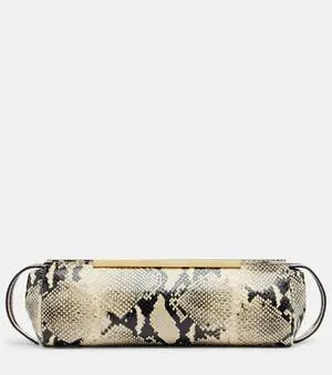 Khaite Donna Leather Clutch - Beige