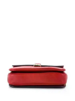 LOUIS VUITTON Monogram Empreinte Leather Pochette Metis Bag - Red