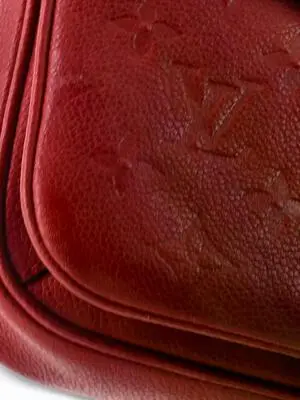 LOUIS VUITTON Monogram Empreinte Leather Pochette Metis Bag - Red