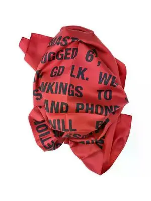 Martine Rose Logo-lettering Scarf - Red
