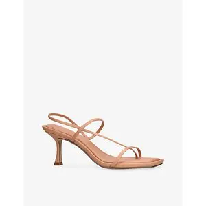 Steve Madden Locke Faux-leather Heeled Sandals - Tan