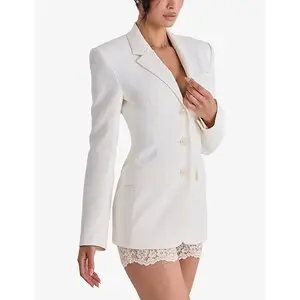House Of Cb Luella Tailored Stretch-woven Blazer - Ivory