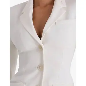 House Of Cb Luella Tailored Stretch-woven Blazer - Ivory