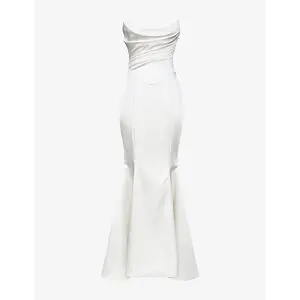 House Of Cb Veronique Strapless Duchess Satin Gown - Ivory