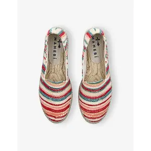 Manebí Striped Raffia Flat Espadrilles - Mult/other