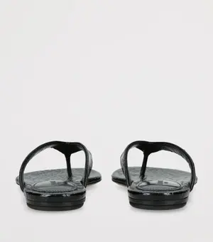 Le Monde Beryl Croc-effect Leather Sandals - Black