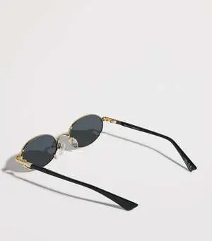 Le Specs Icicle Oval Sunglasses - Gold