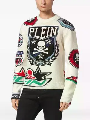 Philipp Plein Embellished Round Neck Sweater