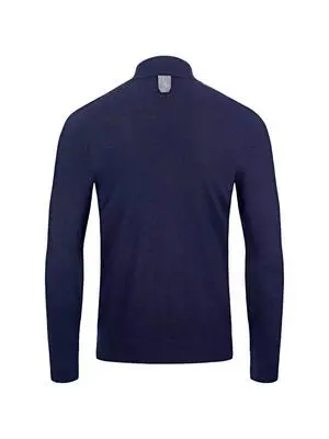 BILLIONAIRE Logo-embroidered Half-zip Sweater - Blue