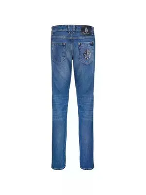 BILLIONAIRE Embroidered Detail Straight Jeans