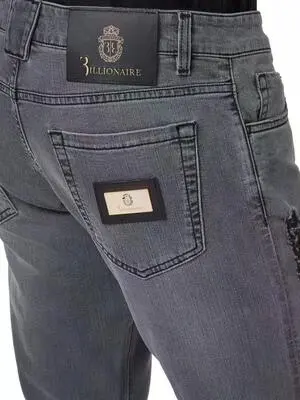 BILLIONAIRE Distressed Straight-cut Jeans