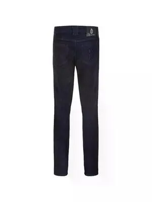 BILLIONAIRE Embroidered Straight-cut Jeans - Blue