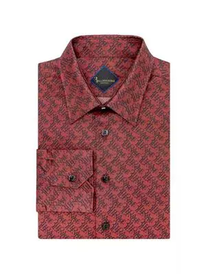BILLIONAIRE Leaf-collar Patterned Shirt