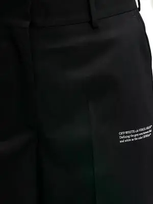 Off-White Wide-leg Trousers With Printed Detail