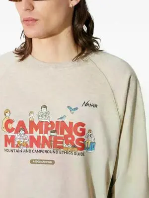 NANGA Camping Manners Printed Sweatshirt