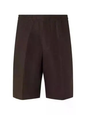 Zegna Zegna Oasi Lino Shorts Brown
