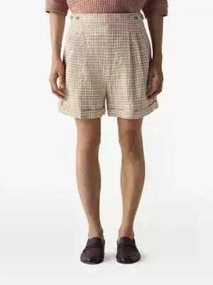 Zegna Button-detail Pleated Silk Shorts