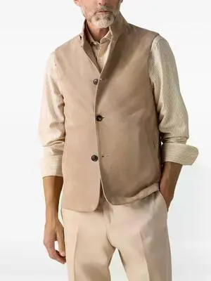 Zegna Leather Buttoned Vest
