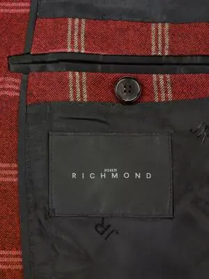 John Richmond Checked Embroidered Blazer