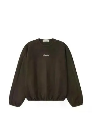 Fear Of God Suede Fleece Logo-embroidered Sweater - Brown