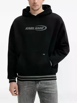 KARL KANI Striped Trim Hoodie - Black