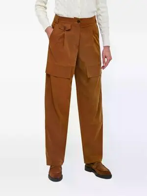 Sisley High-waisted Cargo Trousers - Brown