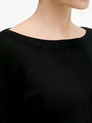 Sisley Boat Neck Knitwear With Ribbed Detailing