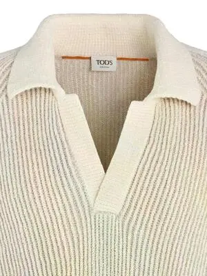 TOD'S Ribbed Knit V-neck Sweater
