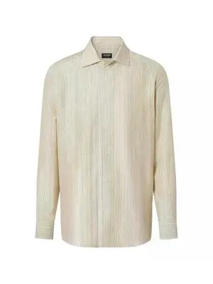 Zegna Striped Silk Shirt