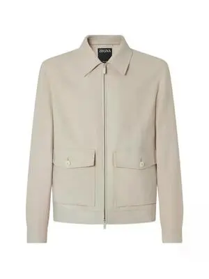 Zegna Patch-pocket Blouson Jacket - Neutrals
