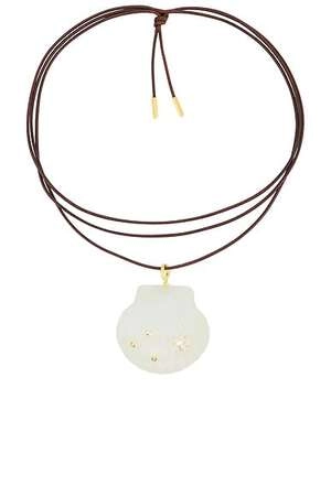 Éliou Vieira Sculptural Shell Pendant Necklace - Clear
