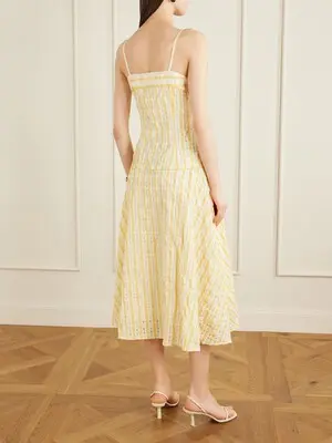 Rosie Assoulin Drop Me A Note' Striped Seersucker Midi Dress