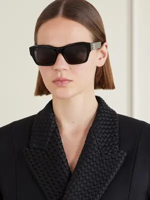 Celine Triomphe Square-frame Acetate Sunglasses