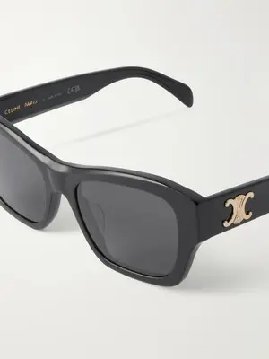 Celine Triomphe Square-frame Acetate Sunglasses