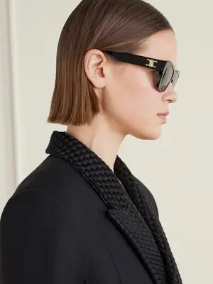 Celine Triomphe Square-frame Acetate Sunglasses