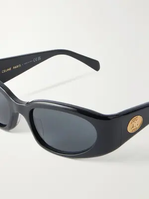 Celine Journey Round-frame Acetate Sunglasses - Black
