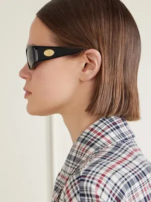Celine Journey Round-frame Acetate Sunglasses - Black