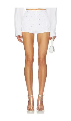 ANIYE BY Embellished Crepe Shorts - White