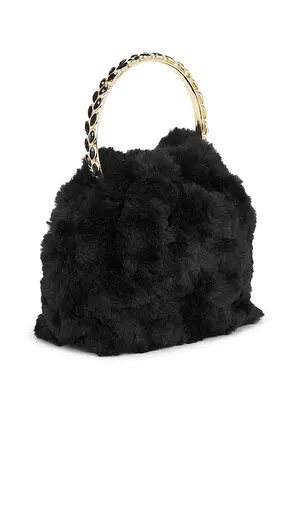 OLGA BERG Philippa Faux Fur Top Handle Bag