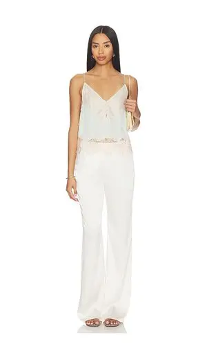 Ronny Kobo Suraiya Top With Lace Trim - Mint