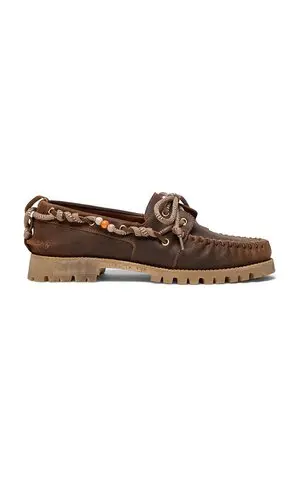 GOLDEN GOOSE Cruise Leather Lace-up Loafers With Lug Sole - Multi
