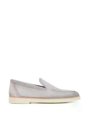 Magnanni Suede Loafers With Contrast Stitching
